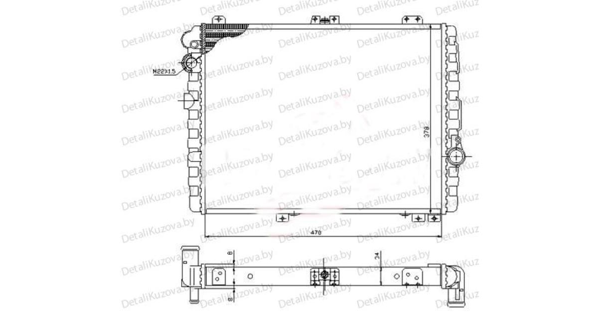 Купить радиатор AUDI 80/90 (B3), 86 - 91 RA60330 893121251F 893121251K ...