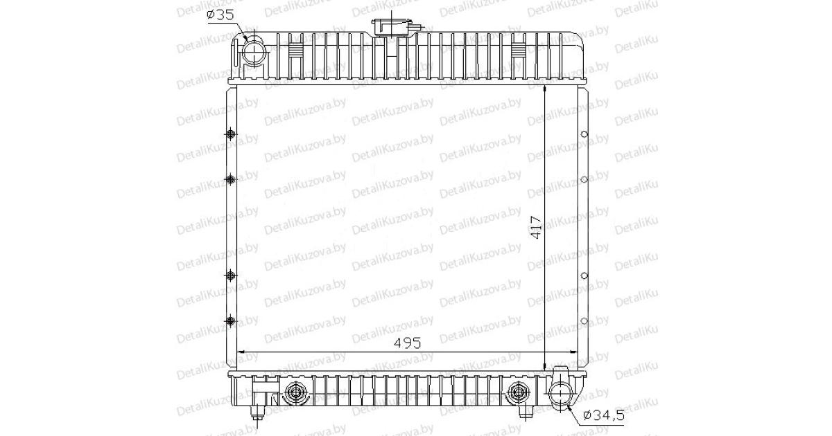 Купить радиатор MERCEDES BENZ (W123), 02.76 - 12.84 RA62740 1235011201 ...