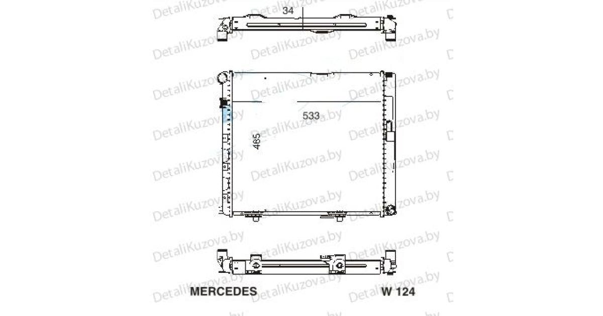 Купить радиатор MERCEDES BENZ (W124), 01.85 - 06.95 RA62693Q 1245009203 ...