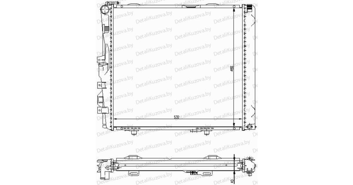 Купить радиатор MERCEDES BENZ (W124), 01.85 - 06.95 RA62684A 1245002703 ...