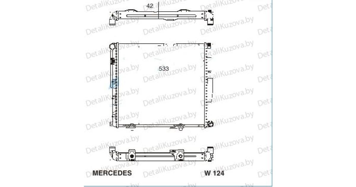 Купить радиатор MERCEDES BENZ (W124), 01.85 - 06.95 RA62697Q 1245000903 ...