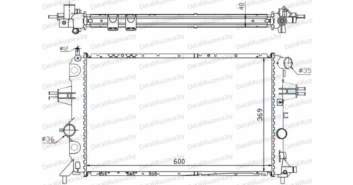 Купить радиатор OPEL ZAFIRA, 99 - 04 RA63249A 1300198 1300215 в Минске ...