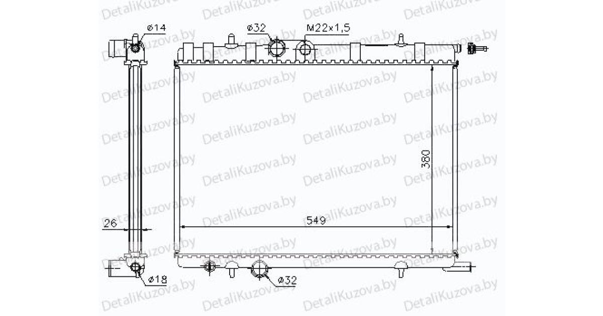 Купить радиатор PEUGEOT PARTNER, 01.02 - 07 RA63502A 133083 в Минске по ...