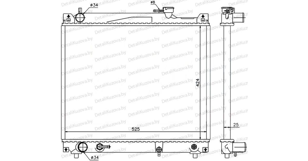 Купить радиатор SUZUKI GRAND VITARA, 98 - 05 RA64159Q 17700-77E10 в ...